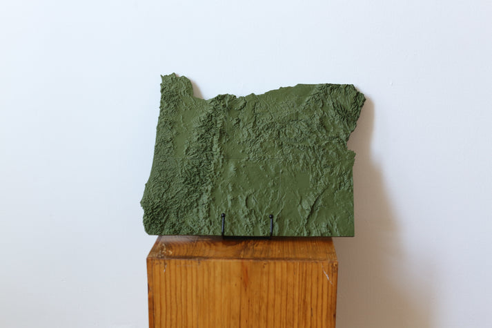 Oregon 3D Printed Topographic Map – Latitude Maps