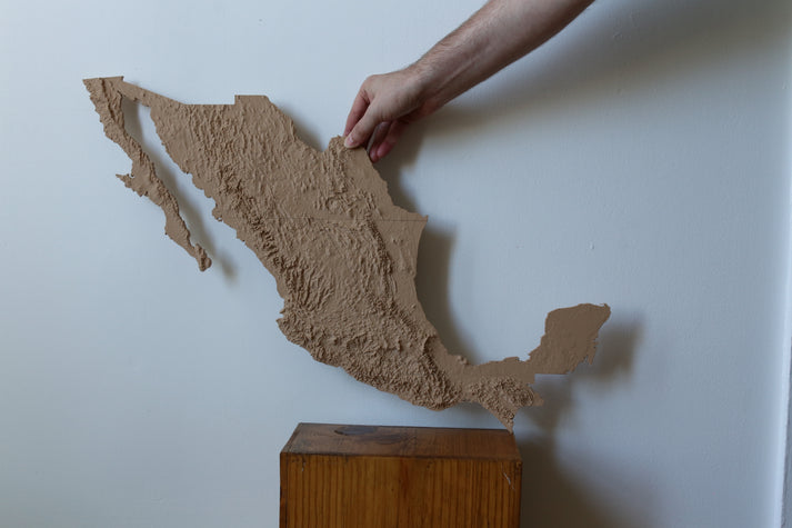 Mexico 3D Printed Topographic Map – Latitude Maps
